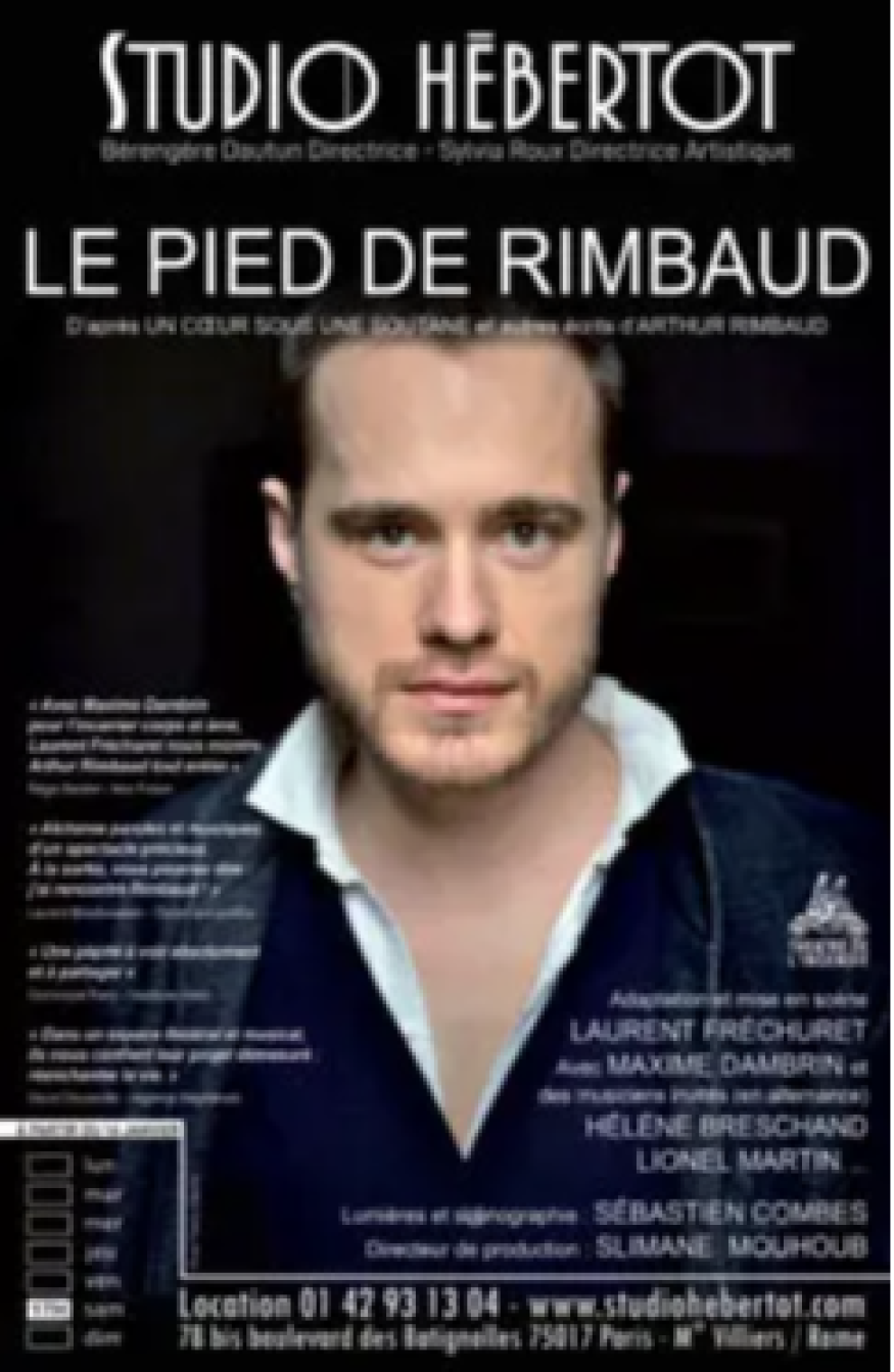 Maxime Dambrin, comédien du Pied de Rimbaud au Studio Hebertot Paris ...